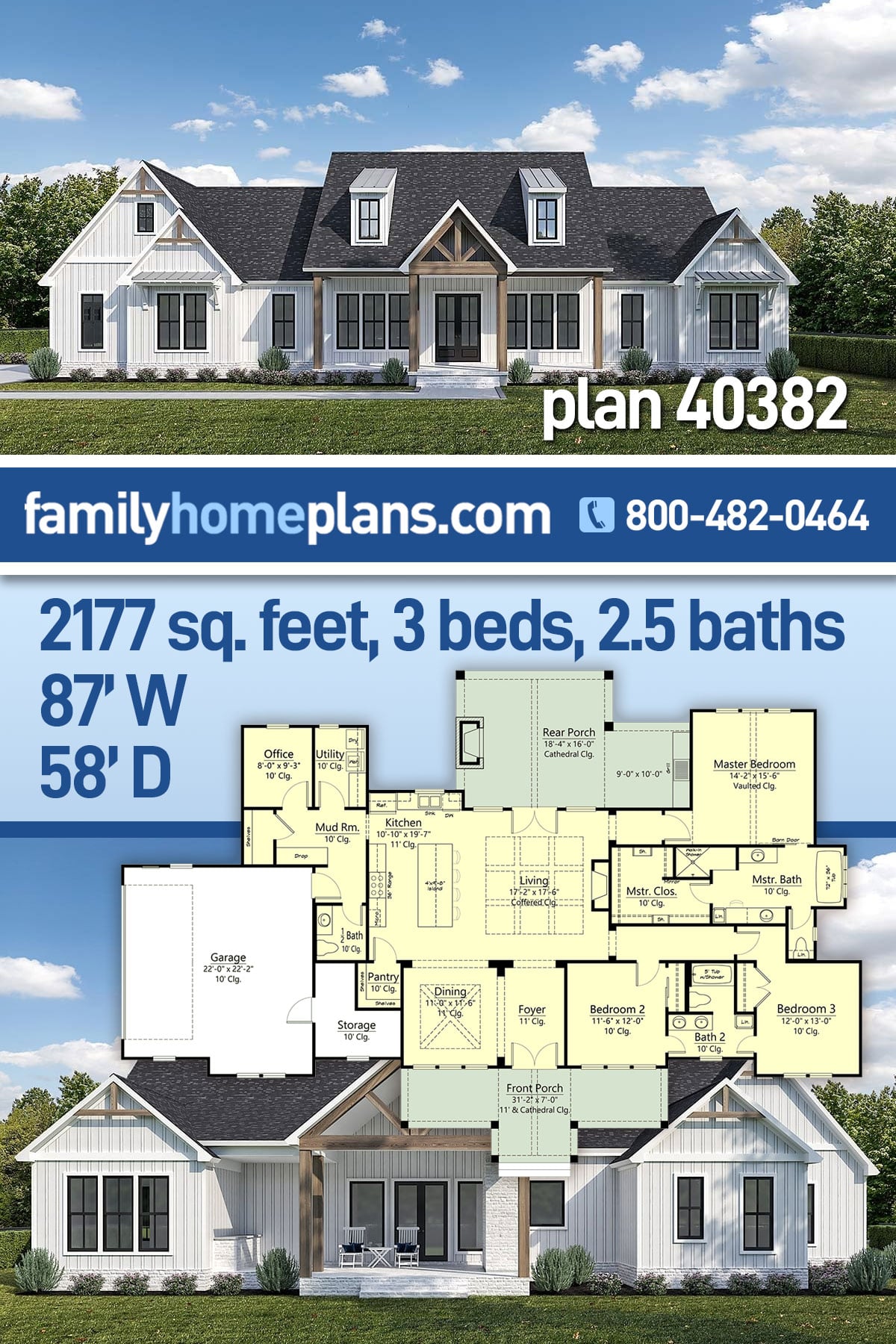 Plan 40382 | Southern Style Home Plan With Special Ceiling Treatm