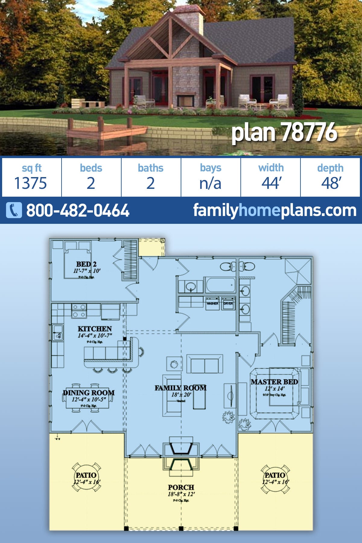 Plan 78776 | Traditional House Plan 78776 with Outdoor Living Spa