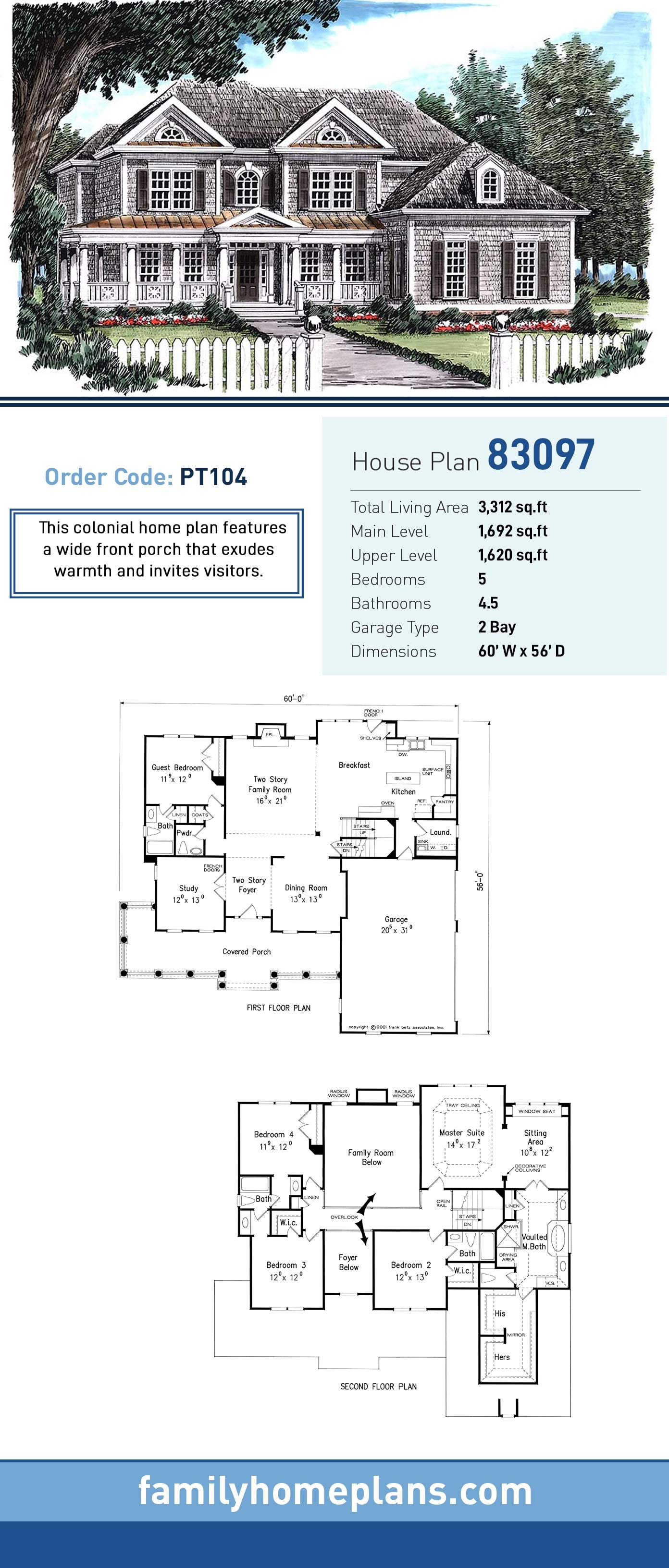 Plan 83097 | Traditional Home Floor Plans