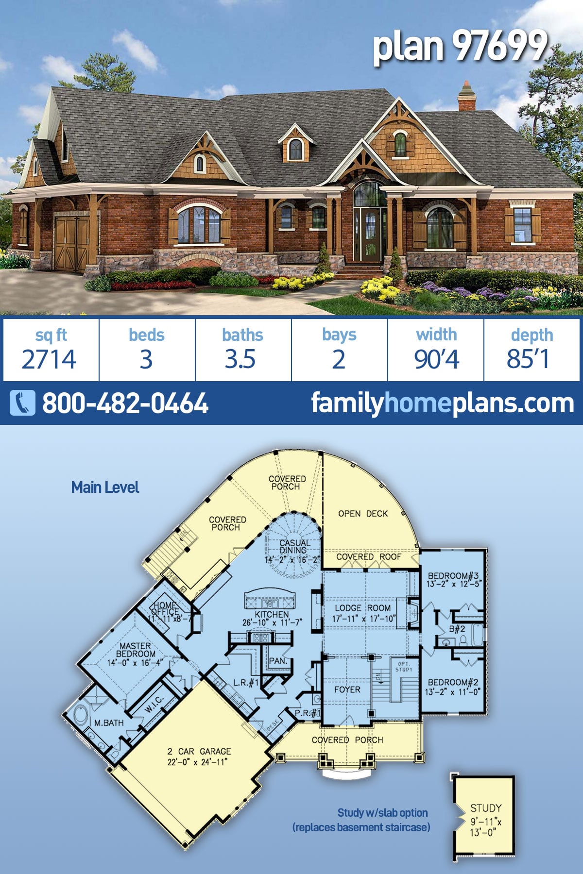 Plan 97699 | Ranch Style House Plan