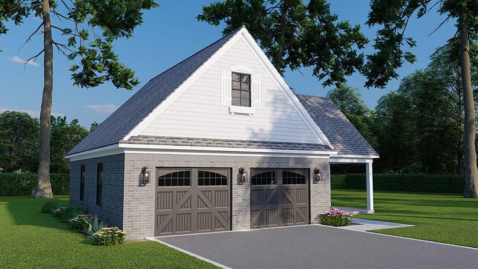 Plan 100416 | Traditional Style 2 Car Garage