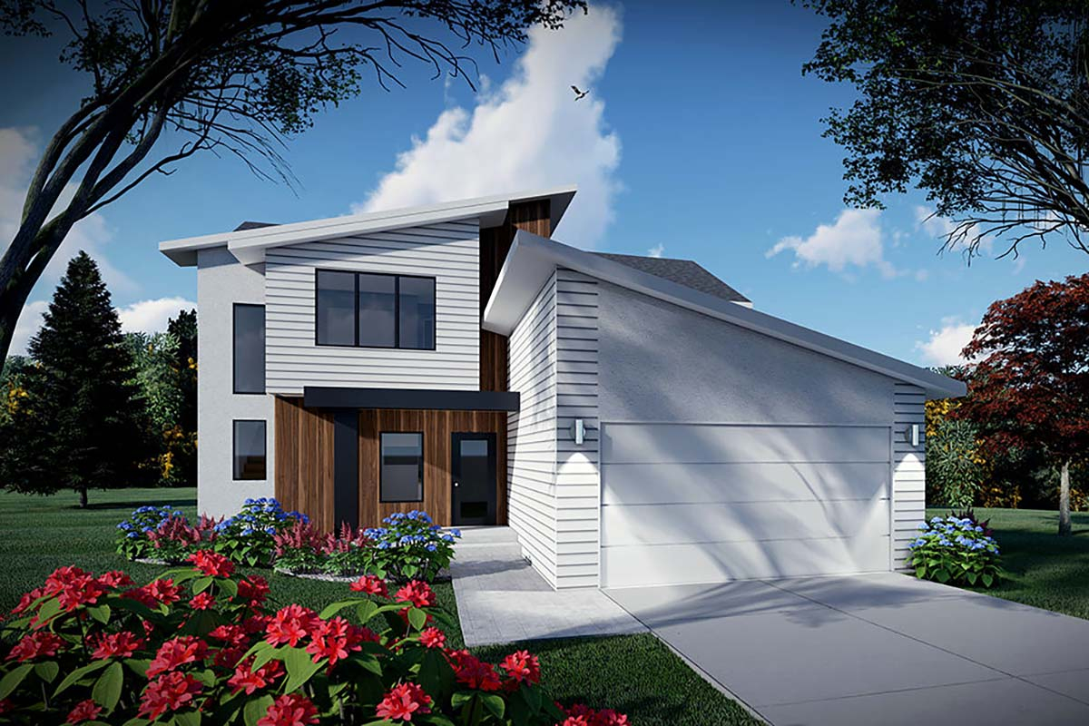 Plan 100906 | Modern Style with 3 Bed, 3 Bath, 2 Car Garage