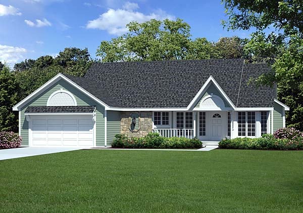 Plan 20056 | Traditional Style with 3 Bed, 2 Bath, 2 Car Garage