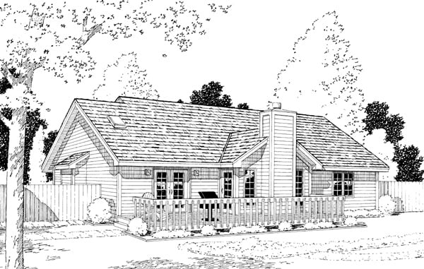 Plan 20056 | Traditional Style with 3 Bed, 2 Bath, 2 Car Garage