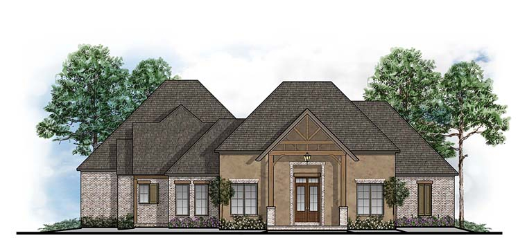 Plan 41640 | Southern Style with 4 Bed, 4 Bath, 3 Car Garage