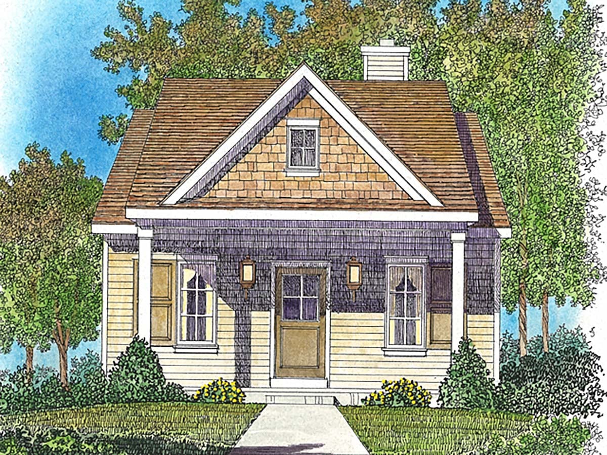 Plan 45163 | 1 Bedroom Cottage House Plan