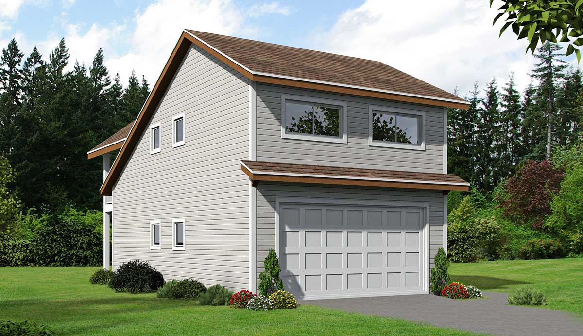 Plan 51449 | Contemporary Style 2 Car Garage Apartment