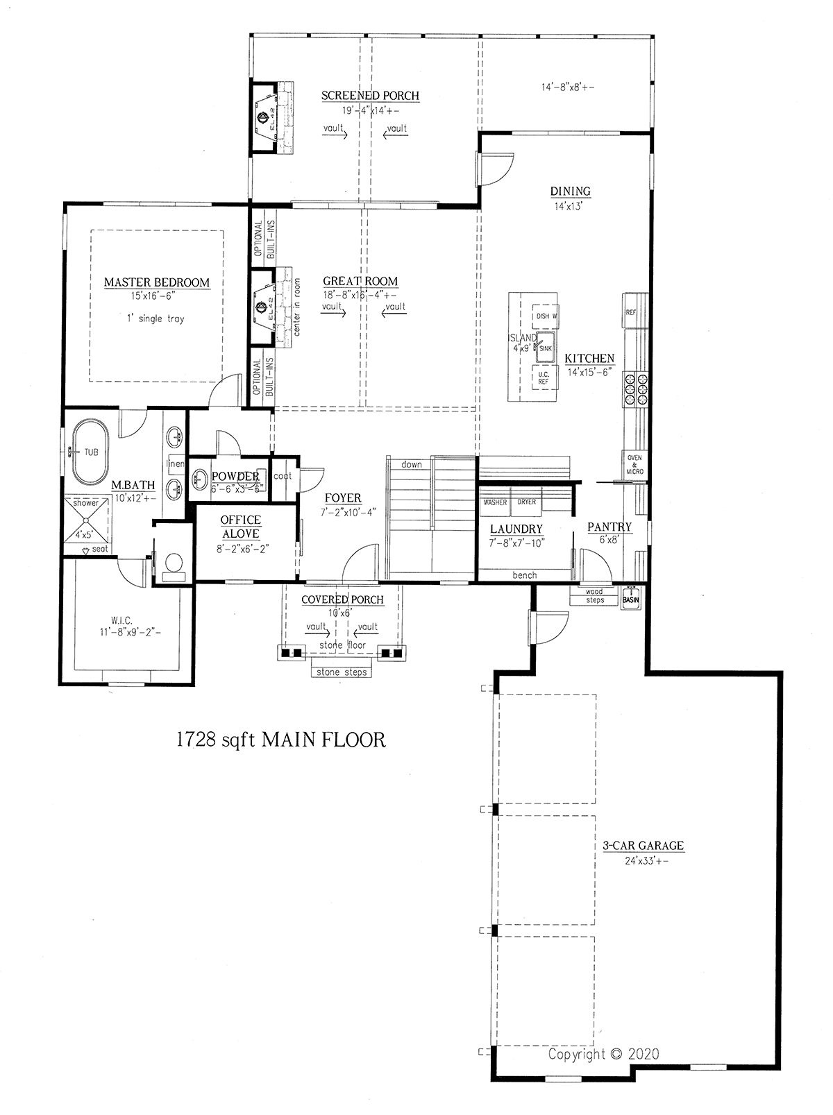 Plan 52032 | Craftsman Style with 3 Bed, 4 Bath, 3 Car Garage