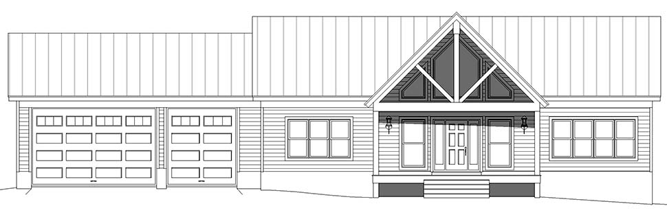 Plan 52166 | Traditional Style with 2 Bed, 2 Bath, 4 Car Garage