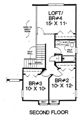 Plan 53257 | , 2 Car Garage