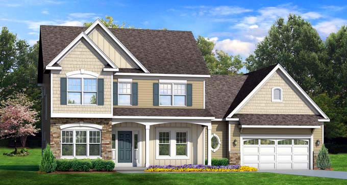 Plan 54116 | Traditional Style with 3 Bed, 3 Bath, 2 Car Garage