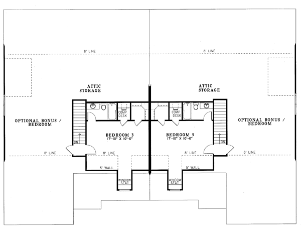 Plan 61191 | Traditional Style with 6 Bed, 6 Bath, 4 Car Garage