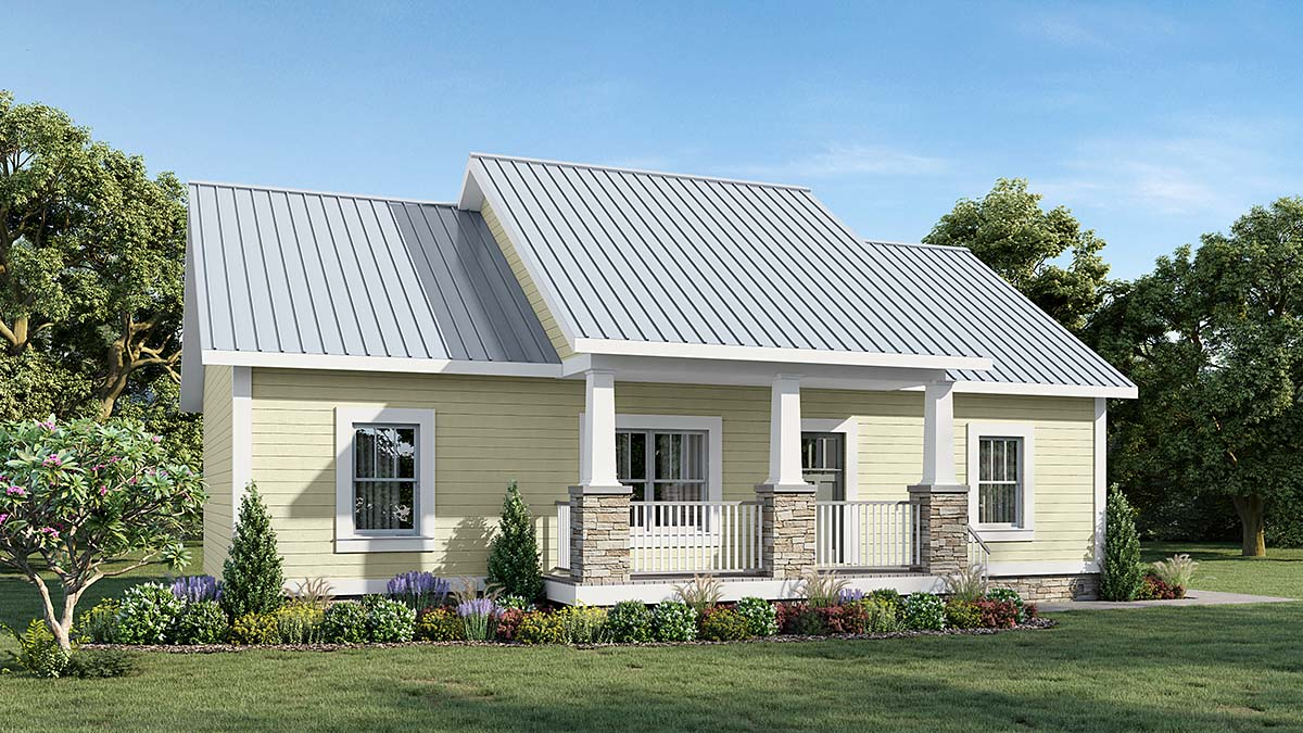 Plan 64595 | Country Style with 3 Bed, 2 Bath