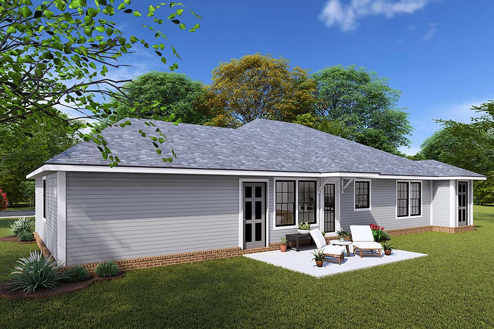 Plan 66473 | Traditional Style with 4 Bed, 2 Bath, 2 Car Garage