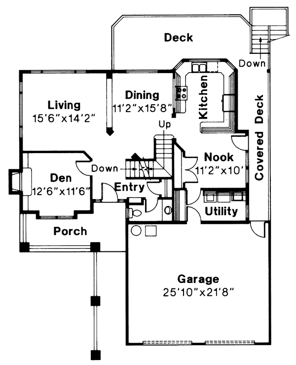 Plan 69363 | Traditional Style with 3 Bed, 3 Bath, 2 Car Garage