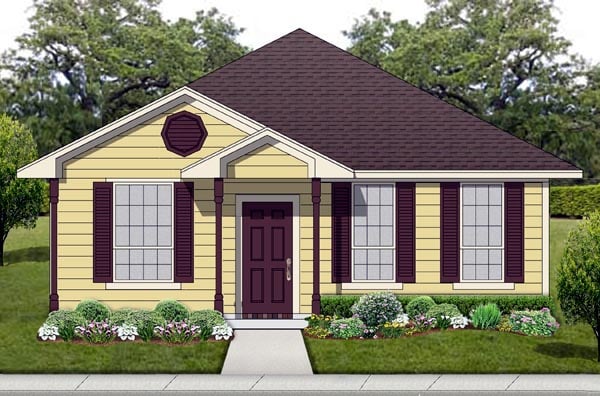 Plan 69957 | Traditional Style with 3 Bed, 2 Bath