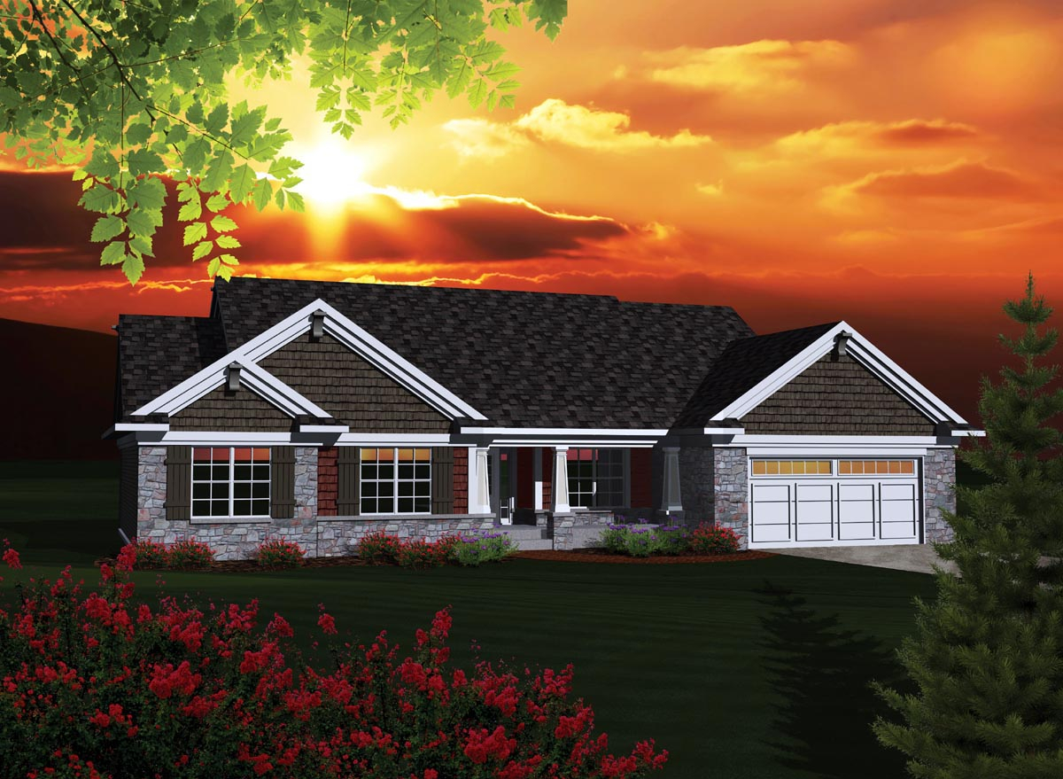 Plan 73301 | Ranch Style with 3 Bed, 3 Bath, 3 Car Garage