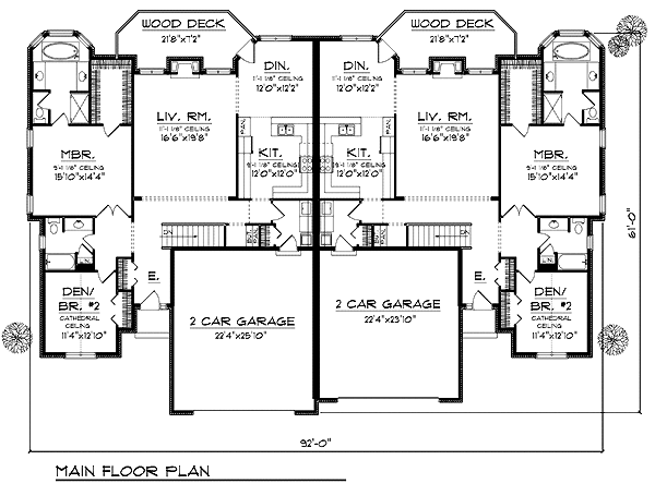Plan 73482 | Traditional Style with 8 Bed, 8 Bath, 4 Car Garage