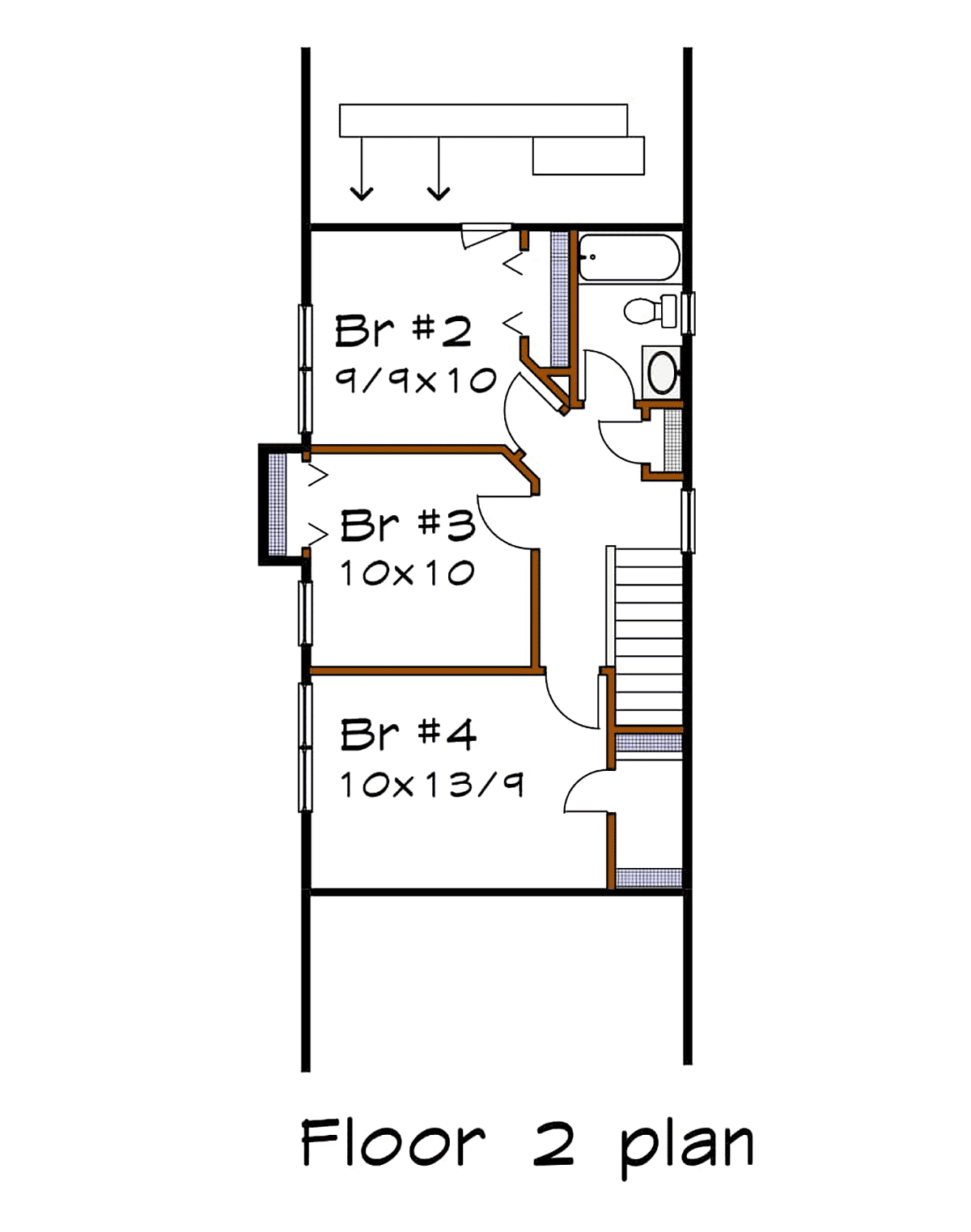 Plan 75564 | Country Style with 4 Bed, 2 Bath