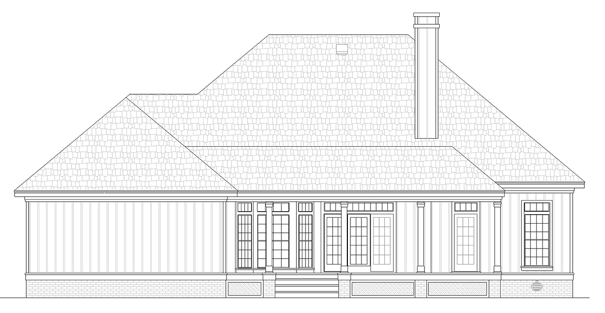Plan 76972 | Traditional Style with 3 Bed, 3 Bath, 2 Car Garage