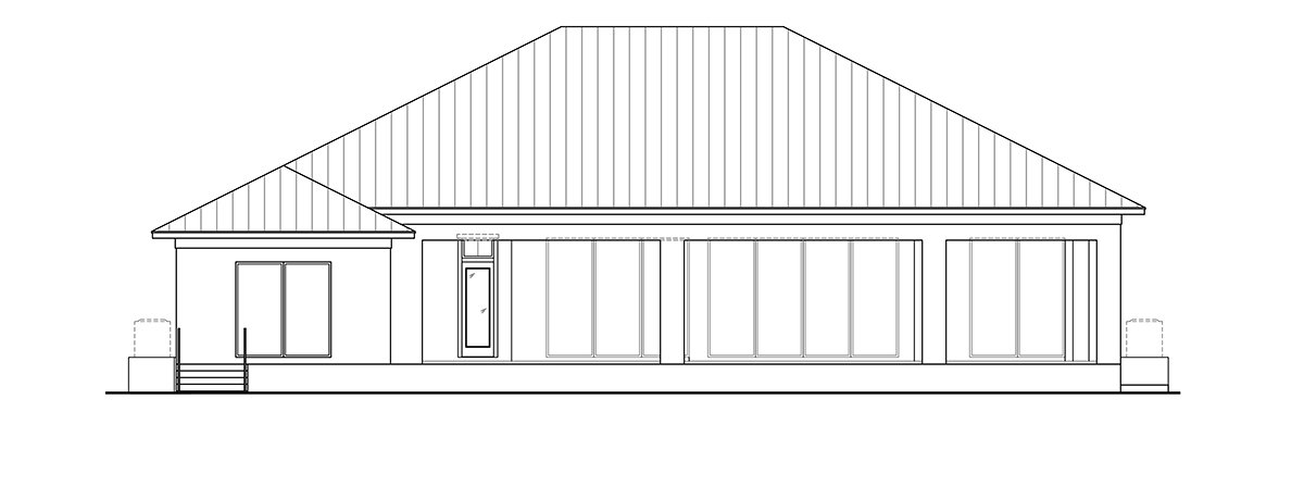 Plan 77544 | Florida Style with 4 Bed, 5 Bath, 3 Car Garage