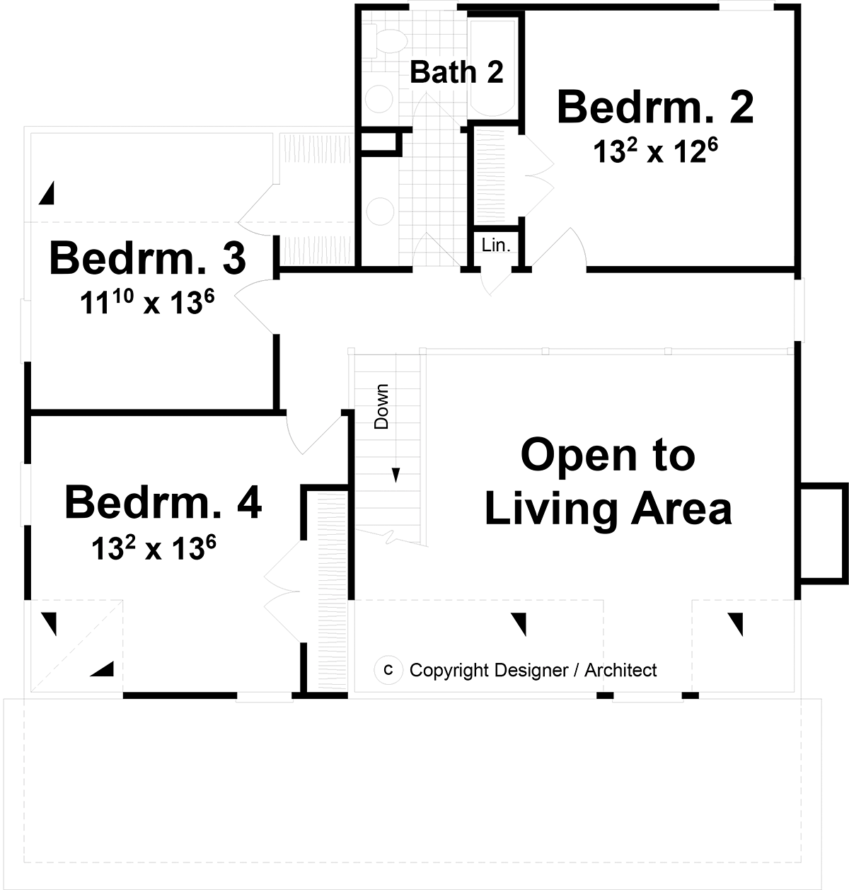 Plan 80256 | Southern Style with 4 Bed, 3 Bath, 2 Car Garage
