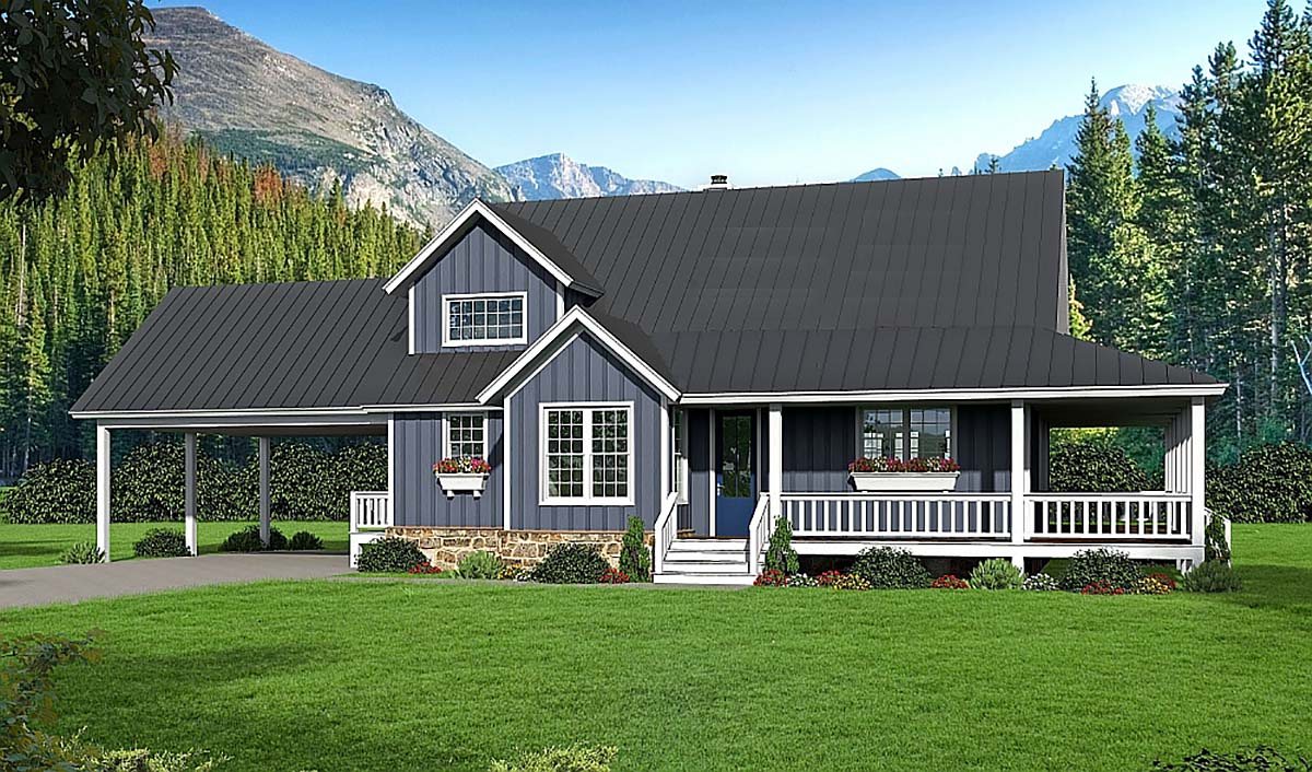 Plan 81552 | Traditional Style with 3 Bed, 3 Bath, 2 Car Garage