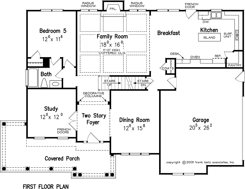 Plan 83091 | Large Family Home Plan with 5 Bedrooms