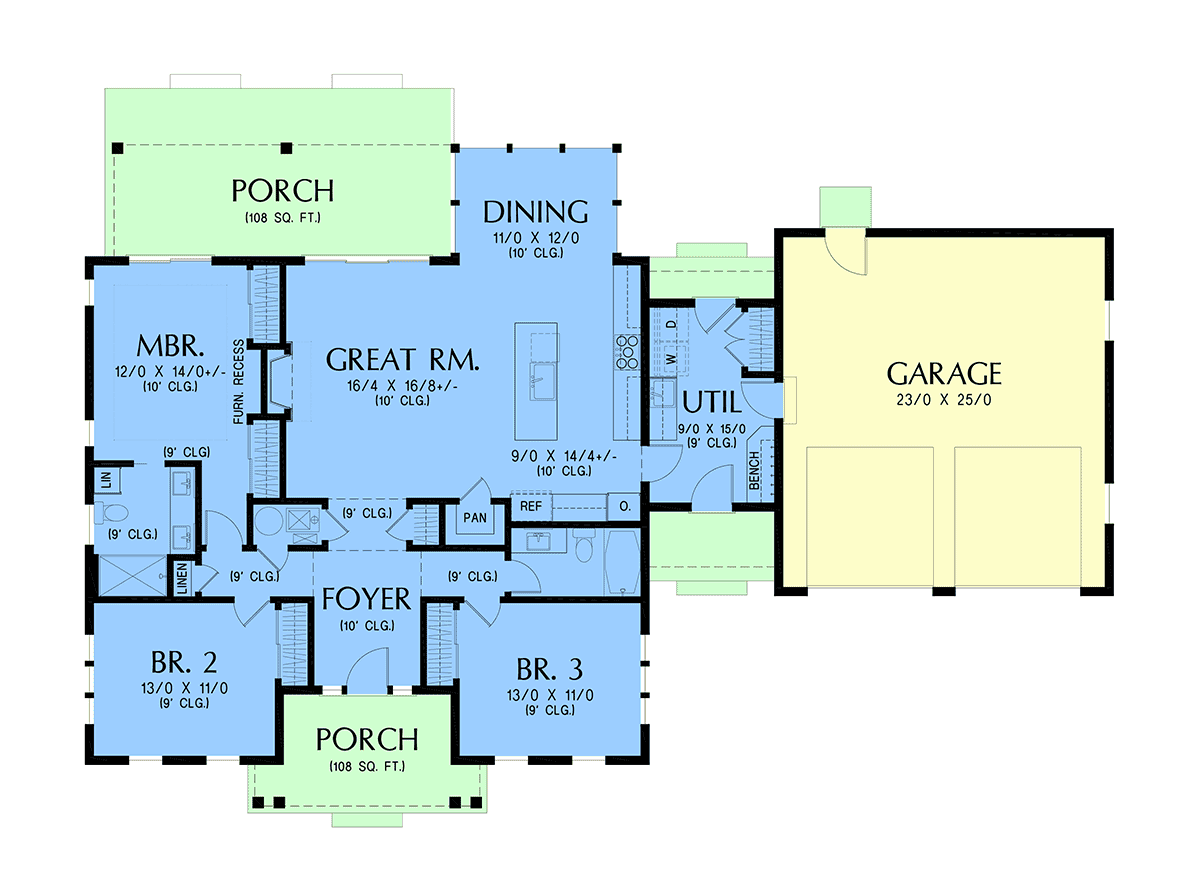 Plan 83581 | Traditional Farmhouse with Wonderful Entry