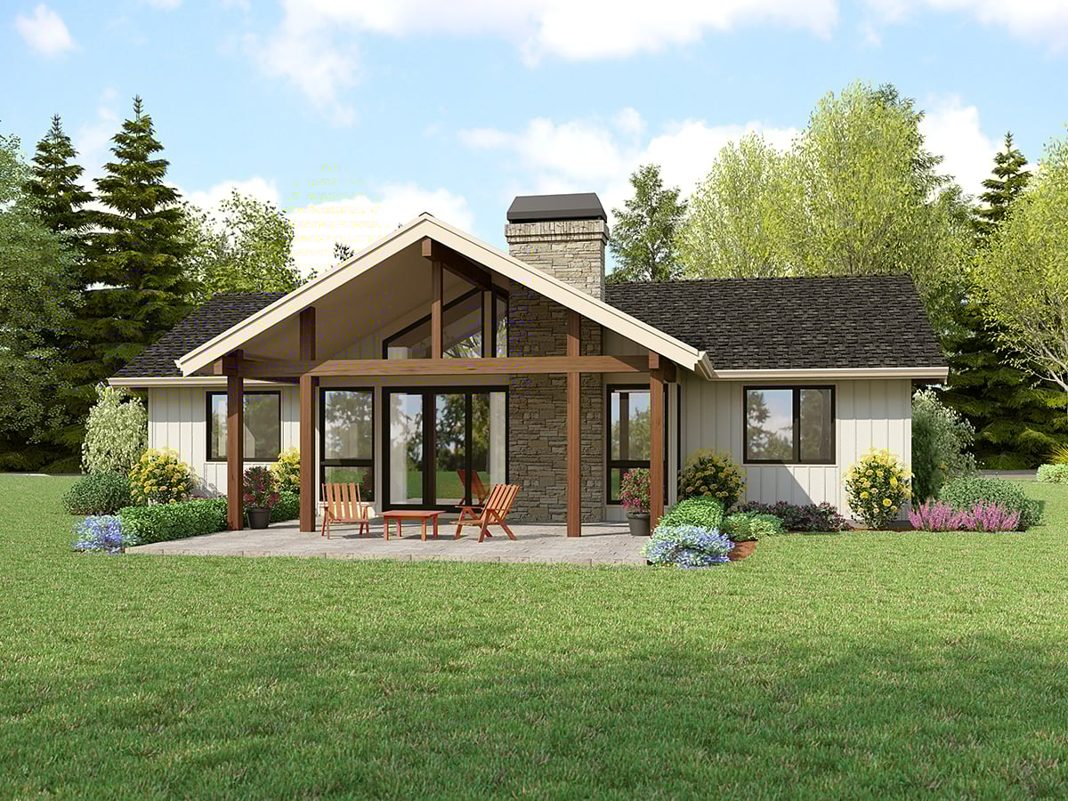 Plan 83590 | Contemporary Ranch-Style Home with Optional Garage