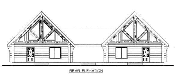 Plan 87085 | Log Style with 2 Bed, 2 Bath