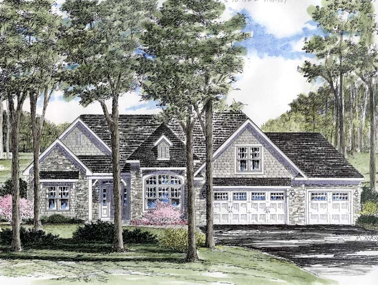 Plan 94183 | Traditional Style with 3 Bed, 2 Bath, 3 Car Garage