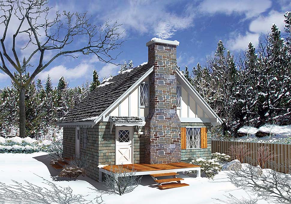 Plan 97249 | Tudor Style with 4 Bed, 2 Bath