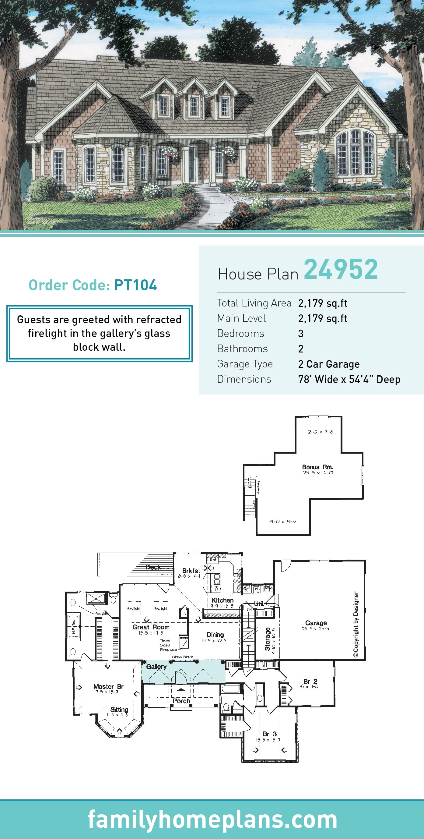 Plan 24952 | Contemporary Comforts Inside