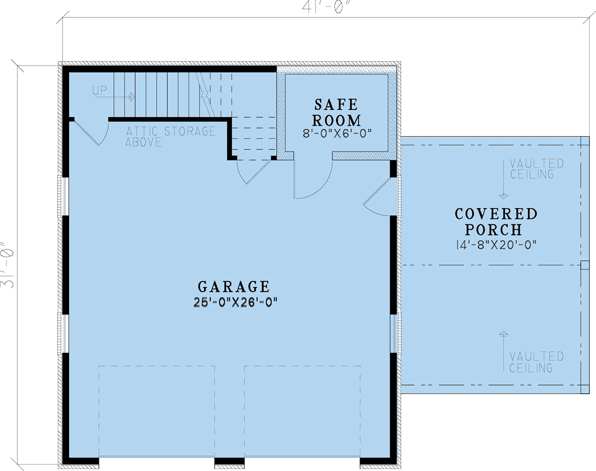 Plan 100416 | Traditional Style 2 Car Garage