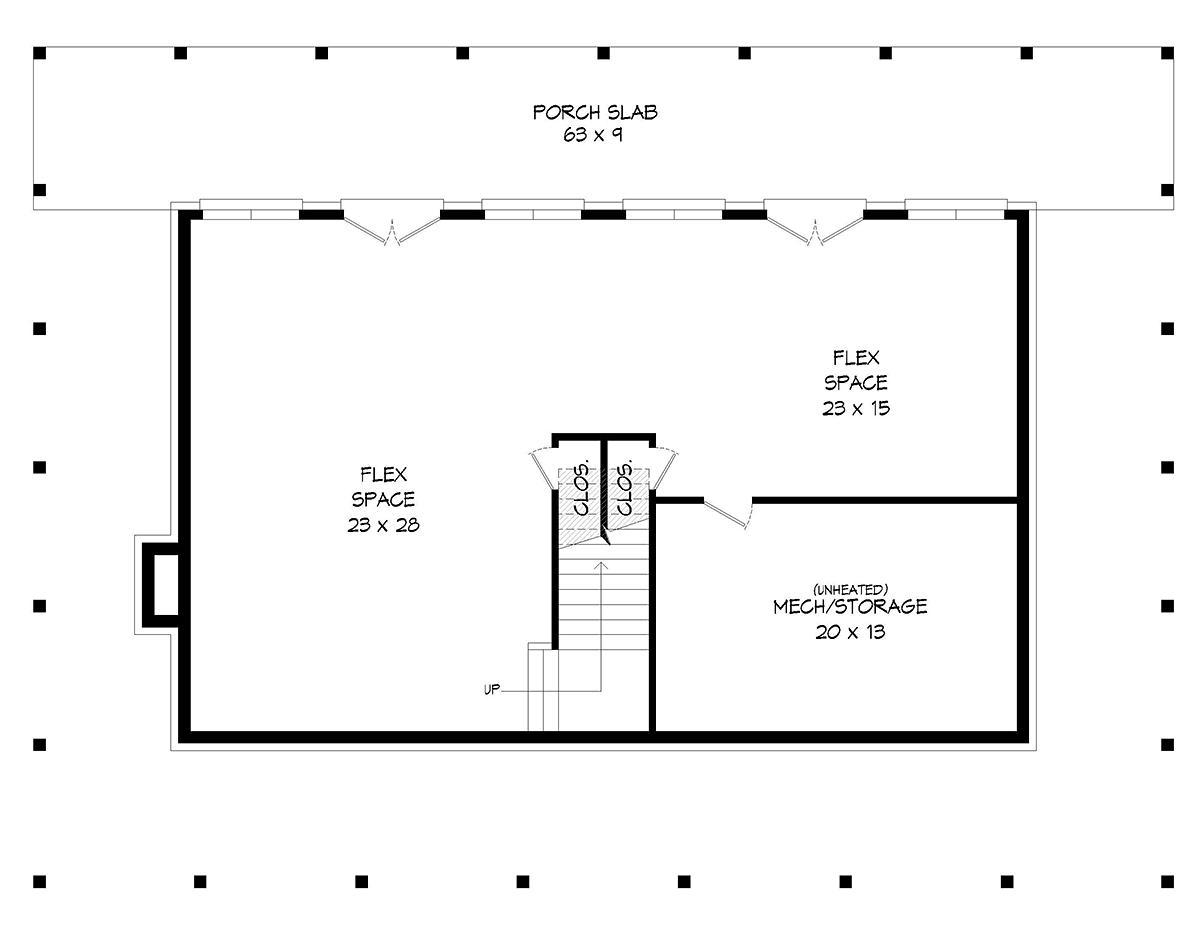 Plan 40857 | Traditional Style with 3 Bed, 4 Bath