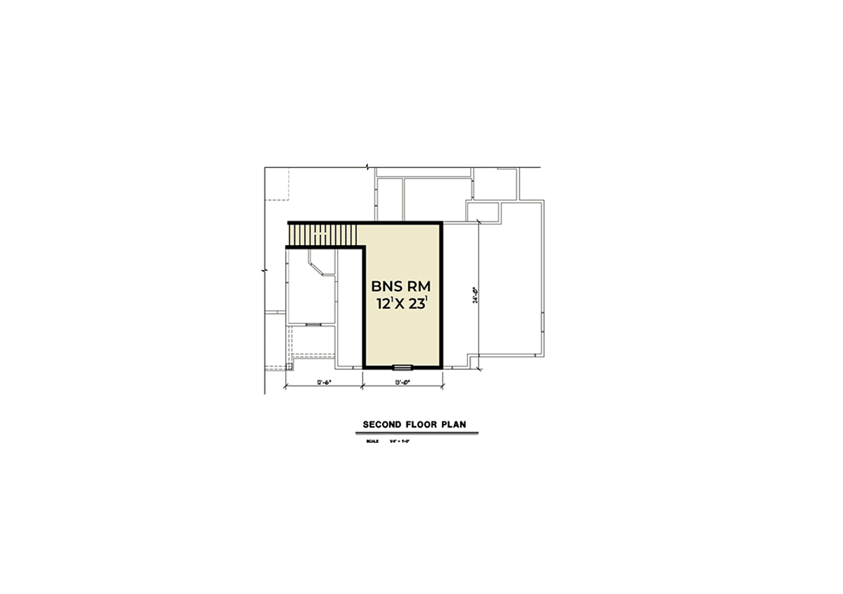 Plan 40909 | Farmhouse Style with 3 Bed, 2 Bath, 3 Car Garage