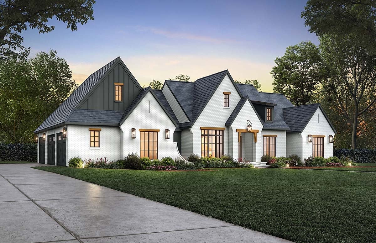 Plan 41480 | Transitional Style House Plan With Outside Wood Burn