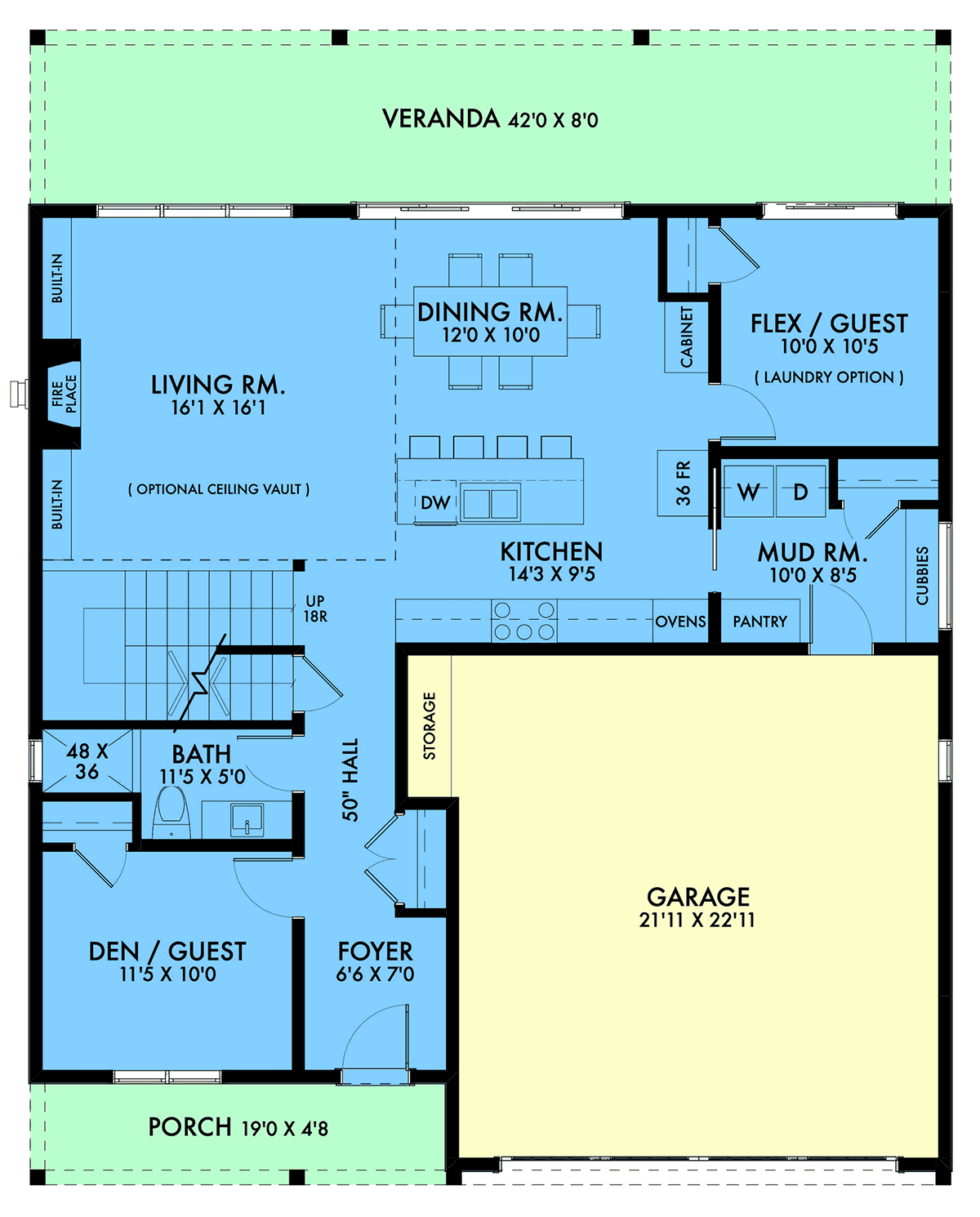 Plan 42955 | 2-Story Modern Farmhouse Plan with Optional Triple G