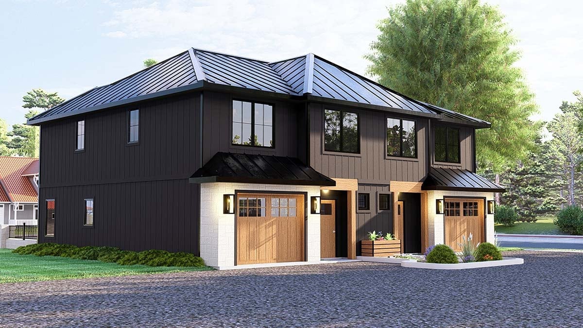 Plan 43968 | Contemporary Style with 6 Bed, 6 Bath, 2 Car Garage