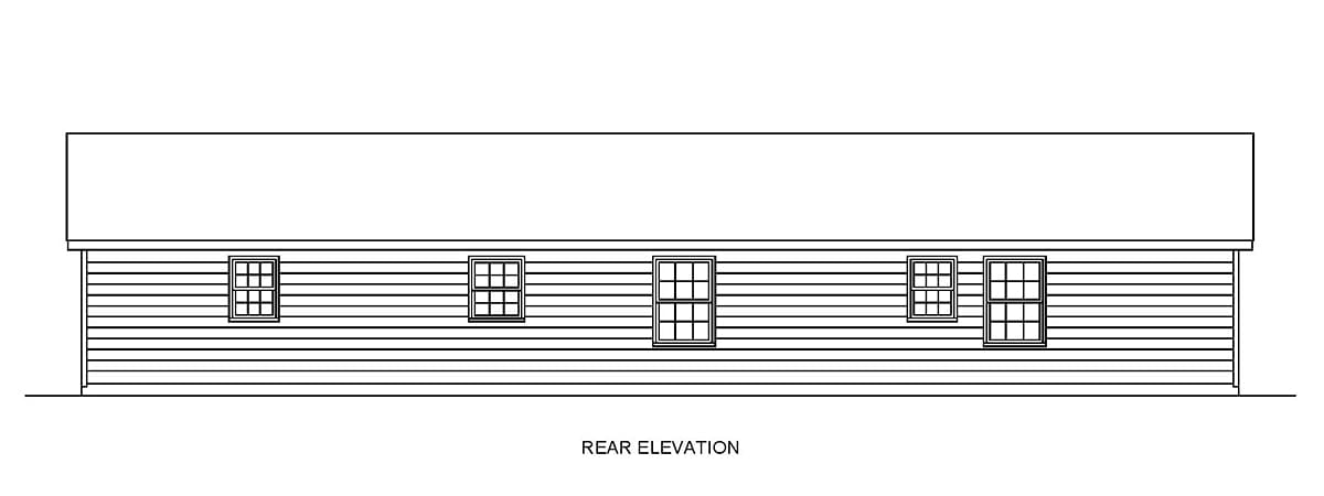 Plan 45481 | Rectangle Ranch House Plan