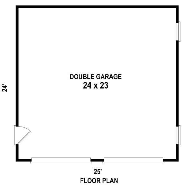 Plan 45789 | 2 Car Garage