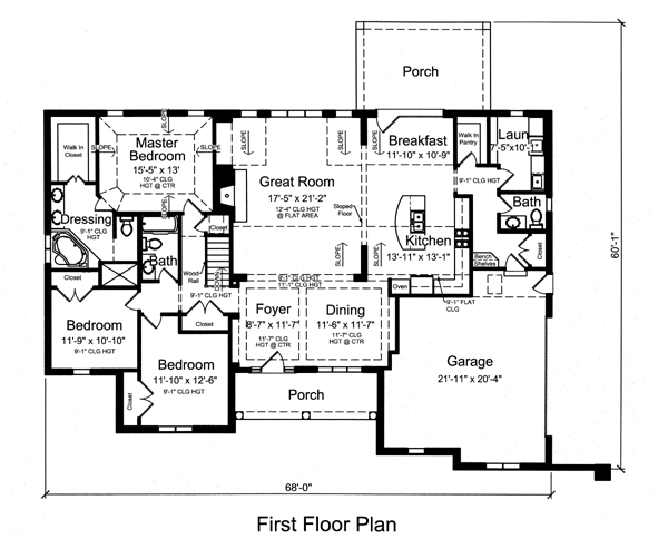 Plan 50199 | Traditional Style with 3 Bed, 3 Bath, 2 Car Garage