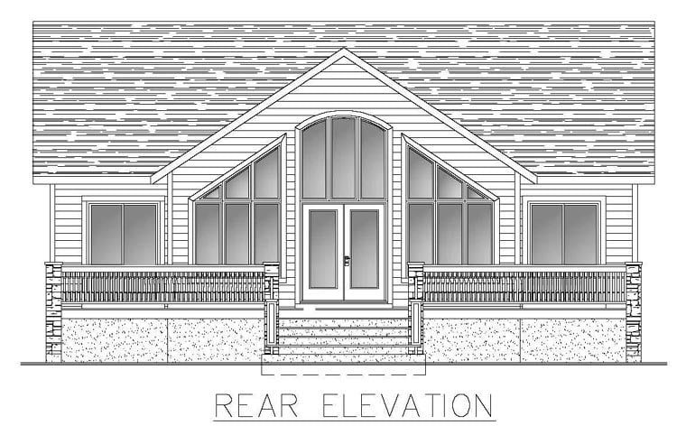 with 2 Bed, 1 Bath - House Plan 50309