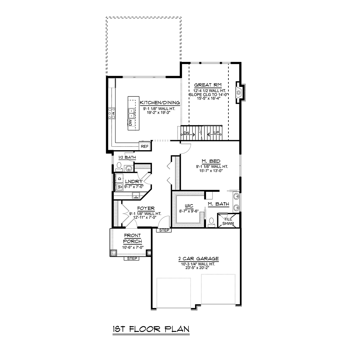 Plan 51852 | Traditional Style with 3 Bed, 3 Bath, 2 Car Garage