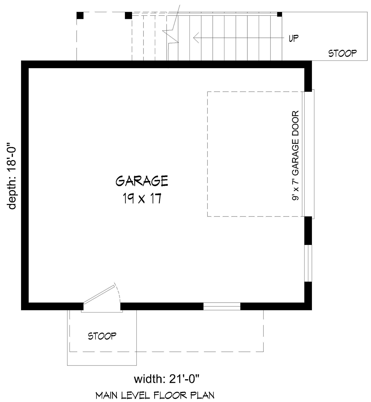 Plan 52169 | Contemporary Style 1 Car Garage