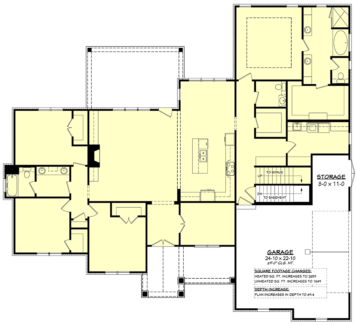 Plan 56924 | Craftsman style home plan with 2641 Sq Ft, 4 Bedroom