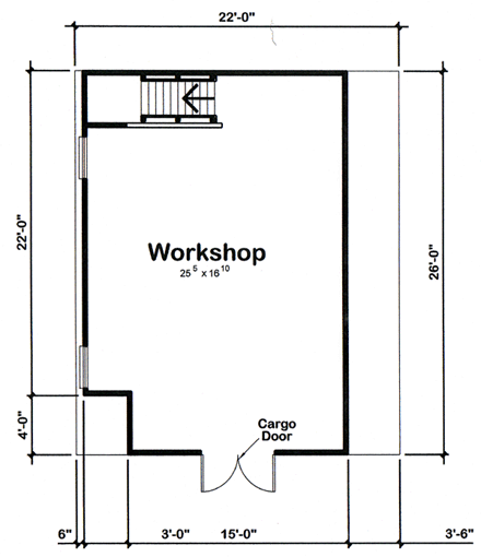 Plan 6007 | Garage - Two-Car Gable Entry Gambrel Roof Garage
