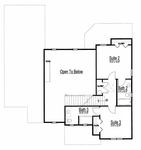 Plan 64612 | Traditional Style with 3 Bed, 4 Bath, 2 Car Garage