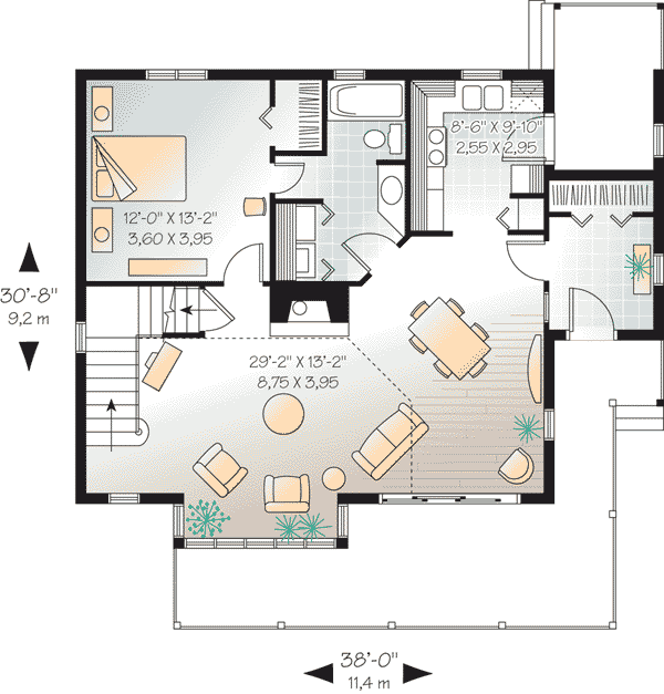 Plan 65141 | Craftsman Style with 3 Bed, 2 Bath